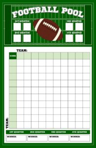 football big game betting pool box squares scoreboard bowl office party game supplies decorations (1-11x17" game)