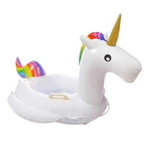 mortime baby pool float unicorn inflatable swimming ring seat, 30" unicorn swim float for kids toddlers babies 1-6 years