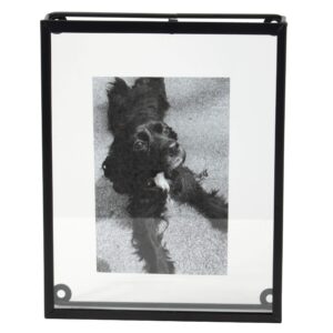 foreside home & garden black 4 x 6 inch oversized metal decorative picture frame