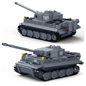 general jim's military brick building set - ww2 german army king tiger tank building blocks model set for military, world war 2, military and brick building enthusiasts including teens and adults