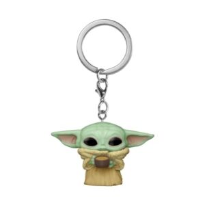 funko pop! the mandalorian cute keychain grogu with cup