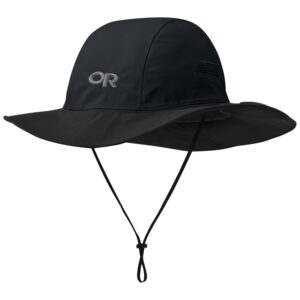 outdoor research unisex seattle rain hat, black, xl