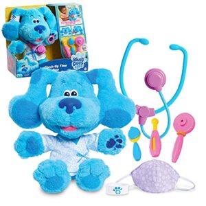 blue's clues & you! check-up time blue lights and sounds interactive 13-inch plush, 7-piece pretend play doctor set, kids toys for ages 3 up by just play