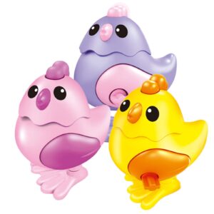 lihao party favors, 3 pieces easter chicks wind up toys for easter egg hunt, basket stuffers fillers gift