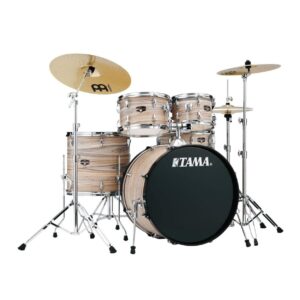 tama imperialstar ie52c 5-piece complete drum set with snare drum and meinl