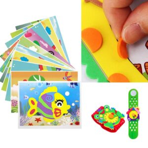 chilor crafts toys for kids,10 pcs+2 pcs make animals stickers for kids ages 4 5 6 7 8 9,arts supplies kits for party game school kindergarten homeschool supplies (random)