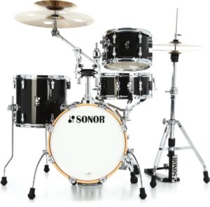 sonor aqx jungle 4-piece shell pack - black midnight sparkle