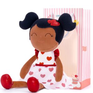 gloveleya baby doll baby girl gift plush doll heart tanned girl 16 inches