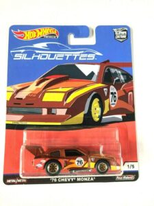 diecast hotwheels car culture silhouettes '76 chevy monza 1/5 (red)