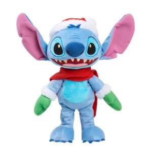 just play disney holiday dancing stitch 14-inch feature plush, kids toys for ages 3 up