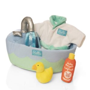 manhattan toy stella collection soft bath playset with accessories for 12" and 15" soft dolls