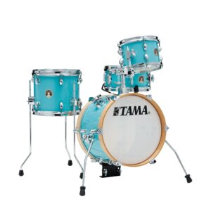 tama club-jam flyer ljk44s 4-piece shell pack with snare drum - aqua blue