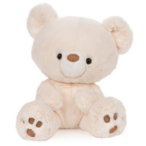 gund kai teddy bear, premium plush toy stuffed animal for ages 1 & up, vanilla/cream, 12"