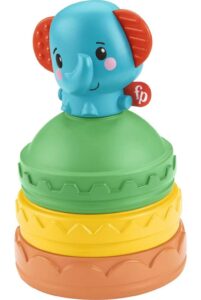 fisher-price stacking elephant, infant stacker activity toy for baby ages 6 months and older