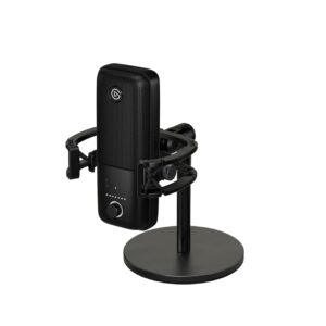 elgato wave:3 – usb condenser microphone and digital mixer with elgato wave shock mount: maximum isolation from vibration noise, steel chassis