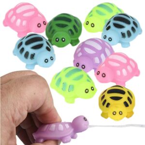 artcreativity rubber water squirting turtles, pack of 12, bathtub and pool toys for kids, safe and durable water squirters, birthday party favors, goodie bag fillers