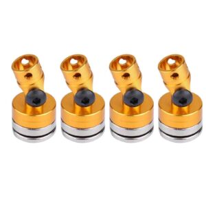 body shell mount column, magnetic post mount, body rc car magnetic shell post 4pcs model car body post mount for scx10 4wd 1:10(yellow)