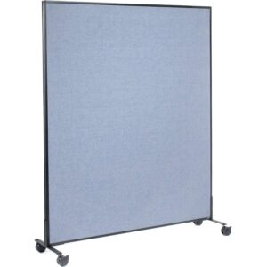 global industrial 60-1/4"w x 99"h mobile office partition panel, blue