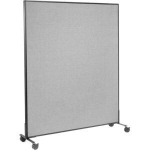 global industrial 60-1/4"w x 99"h mobile office partition panel, gray