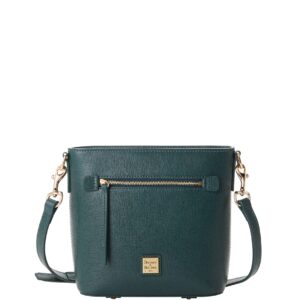 dooney & bourke handbag, saffiano small zip crossbody - ivy