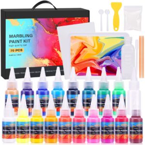 tmol marbling paint art kit, 18 colors water marbling kit, water art paint set, arts and crafts for girls & boys ages 6-12, craft kits art set for activities