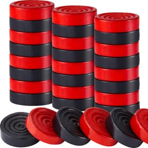 72 pieces wooden checkers 1.06 inch checkers board game pieces stackable ridge in drawstring storage pouch for checkers backgammon game, red and black