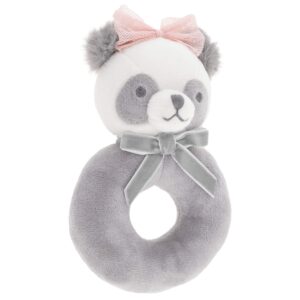 stephen joseph, baby soft plush ring rattle, panda