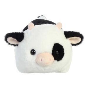 aurora® adorable spudsters™ tutie cow stuffed animal - comforting cuddles - playful companions - white 10 inches