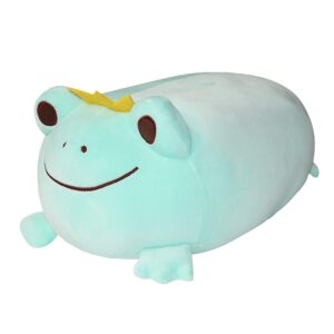 aixini 16.5 inch cute plush crown frog stuffed squishy animal toy, super soft hugging plush pillow gifts