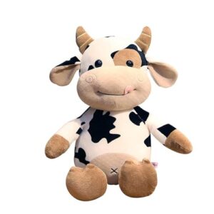 generic cow plush toy,16 inch stuffed animal throw plushie pillow doll,soft fluffy friend hugging cushion-present for every age and occasion