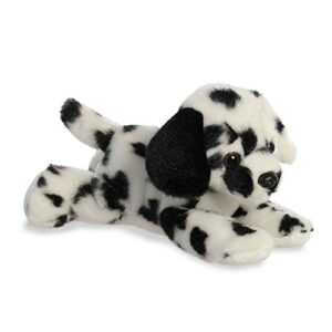 aurora® adorable mini flopsie™ dipper dalmatian™ stuffed animal - playful ease - timeless companions - white 8 inches