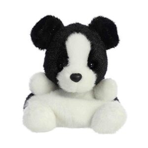 aurora® adorable palm pals™ brody collie™ stuffed animal - pocket-sized play - collectable fun - black 5 inches