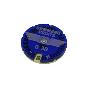 litko command points dial #0-30 compatible with warhammer 9th edition, translucent blue & ivory