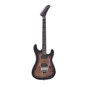 evh 5150 series deluxe poplar burl electric guitar - black burst