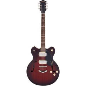 gretsch g2622-p90 streamliner center block double-cut p90 with v-stoptail electric guitar - claret burst