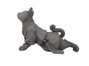 world of wonders zen animals meditation outdoor garden statues | asian patio decor and front yard statues | garden welcome statue zen items for office - cat