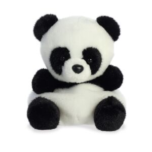 aurora® adorable palm pals™ bamboo panda™ stuffed animal - pocket-sized play - collectable fun - white 5 inches