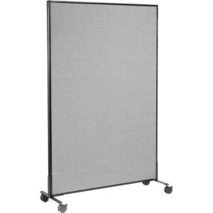 global industrial 48-1/4"w x 99"h mobile office partition panel, gray