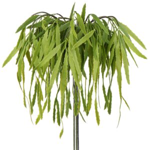 artificial hanging plants 3 pcs faux branches greenery leaves stems plants real touch leaf fake plant decor for home room garden floral bouquets centerpiece wedding holiday indoor outdoor decoration