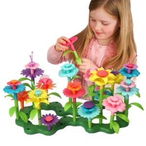 axel adventures flower garden building toy, stem for 3 year old, flower building toy set, build a garden stem toy, girl toys age 2-3 years, flower garden building toys, toddler girl toys age 2-3 (46)