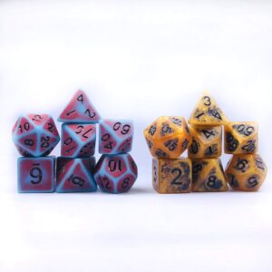 dnd dice (retro-blue-yellow)