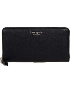 kate spade new york roulette zip around continental wallet black one size