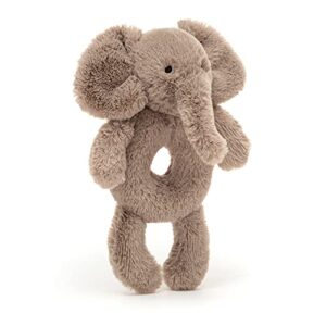 jellycat smudge elephant soft plush baby toy ring rattle