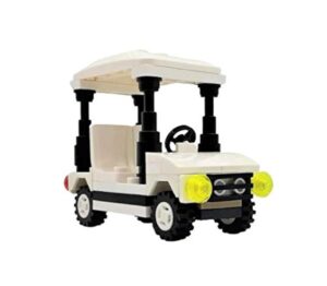 building brick toys moc city town village golf cart compatible with all major brands gulf buggy for kids ages 4+ great gift ideas afol