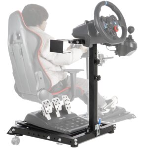 minneer wheel cockpit pro steering racing wheel stand compatible with lgitech g25, g27, g29, g920 folding gaming compact race sim cockpit, wheel and pedals not included.