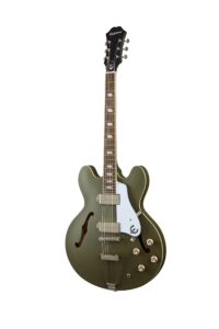 epiphone casino hollowbody worn, olive drab