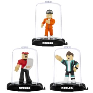 roblox action collection - 15th anniversary domez collectible work at a pizza place: pizza delivery guy, welcome to bloxburg: tom, jailbreak: inmate 3-pack [includes 3 exclusive virtual items]