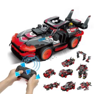 botzees toy car model building kit racing cars 8-in-1 stem car for kids and car fans (107 pieces)