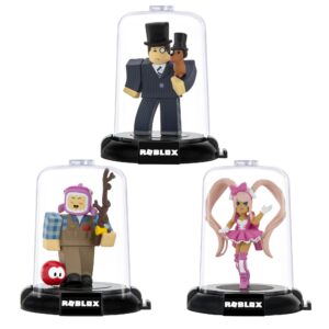 roblox action collection - 15th anniversary domez collectible royale high: dear dollie, meepcity: fisherman, adopt me!: sir woofington 3-pack [includes 3 exclusive virtual items]