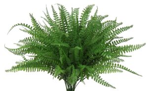 plant artificial boston fern bushes fake greenery shrubs branches for for decor home indoor outdoor garden 4pcs